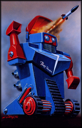 Baby Thunder Robot Commando poster - framed
