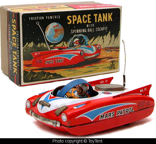 Mars Patrol Space Tank with Spinning Cockpit - ToyTent Archives